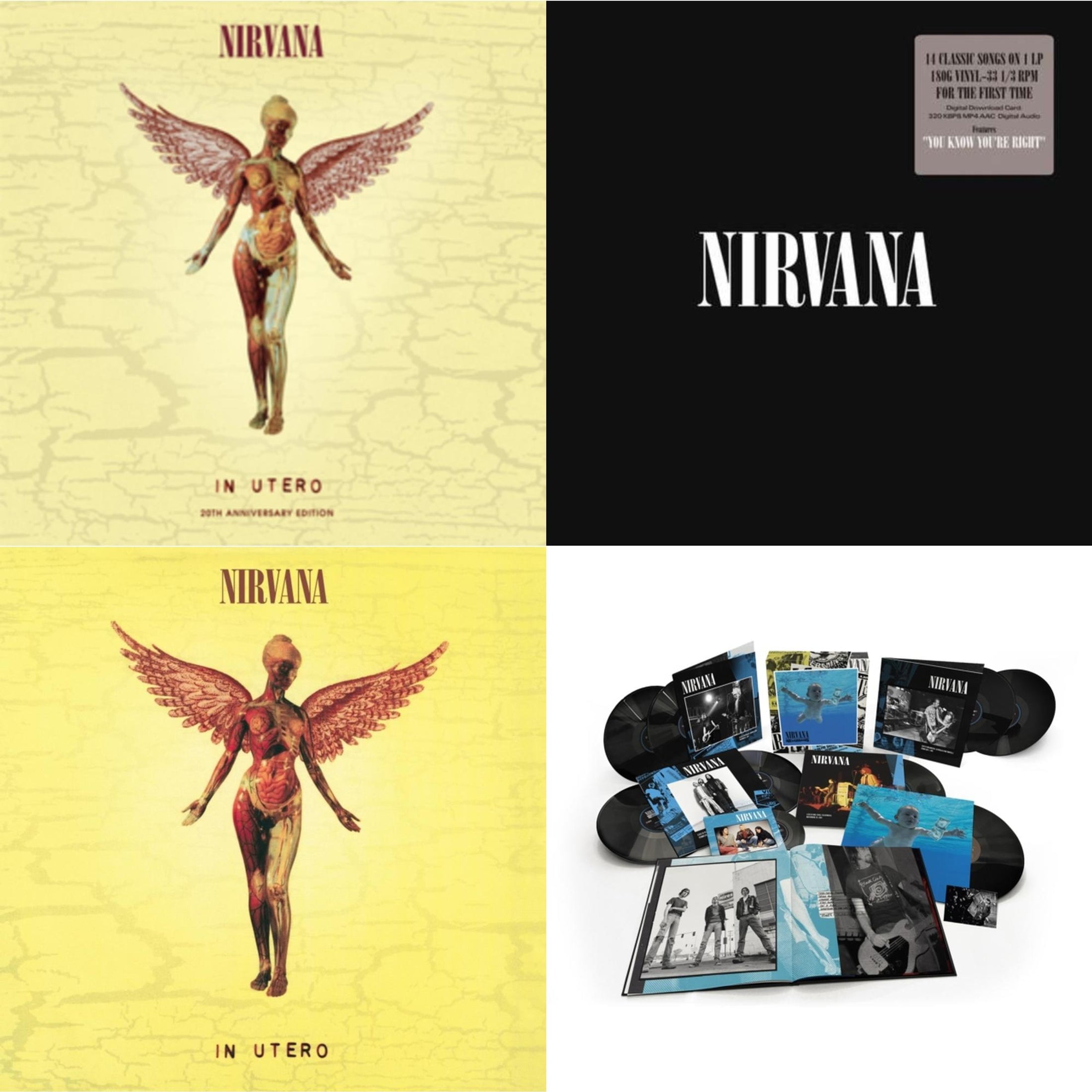 In Utero & Nirvana (150G/Dl Code) & In Utero (180G/33-1/3 RPM) & Nevermind (30Th Anniversary ...