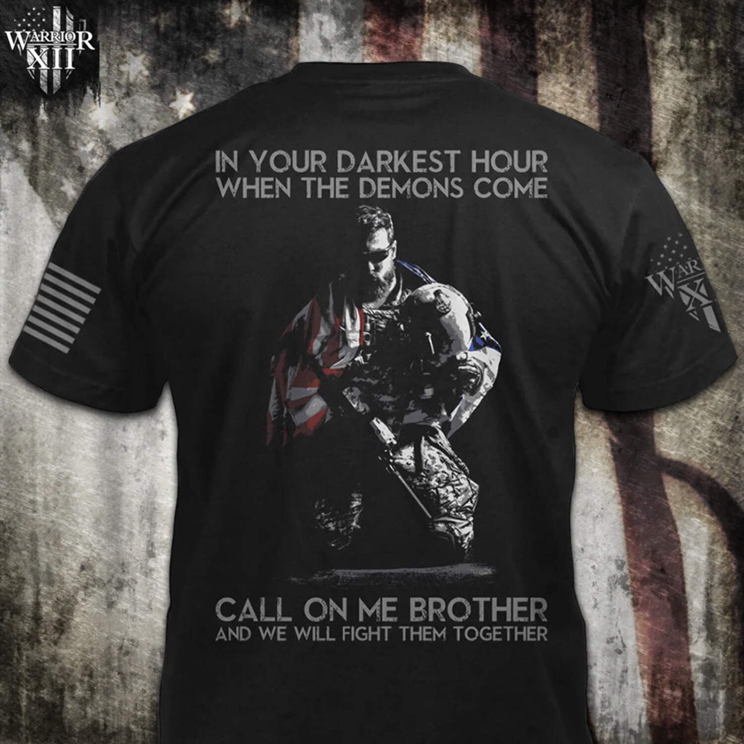 In Your Darkest Hour T-Shirt Patriotic Tribute Tee | American Pride Veteran Support | 100% ...
