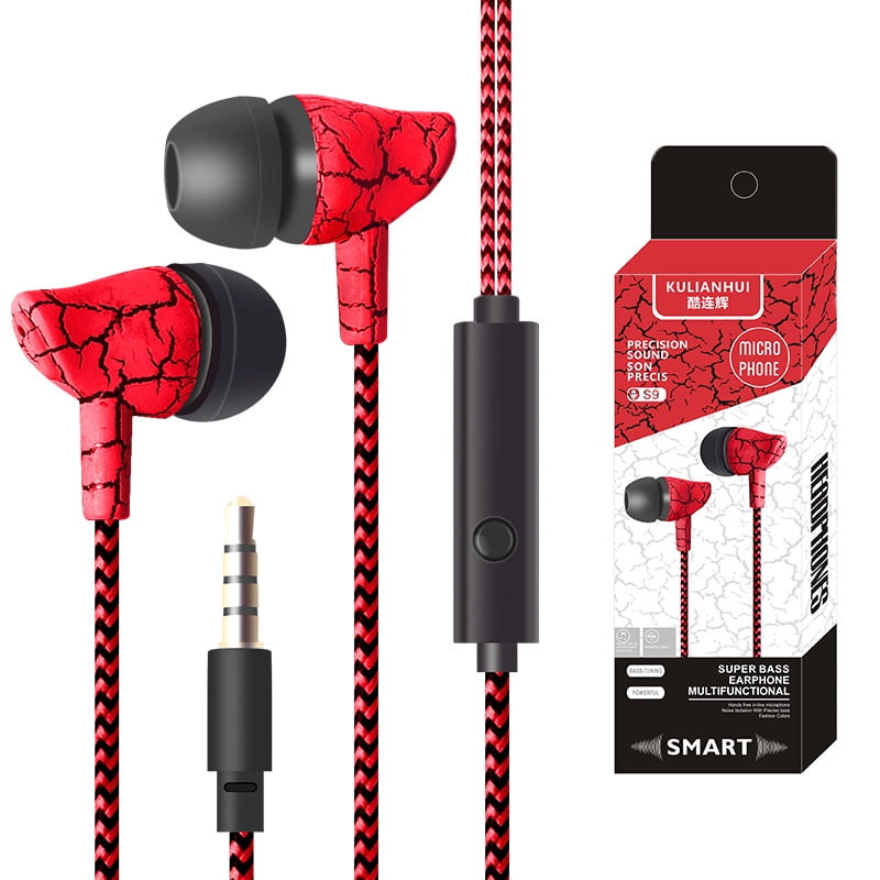 In-ear Wire-controlled Headset With Microphone 3.5mm Stereo Plug ...
