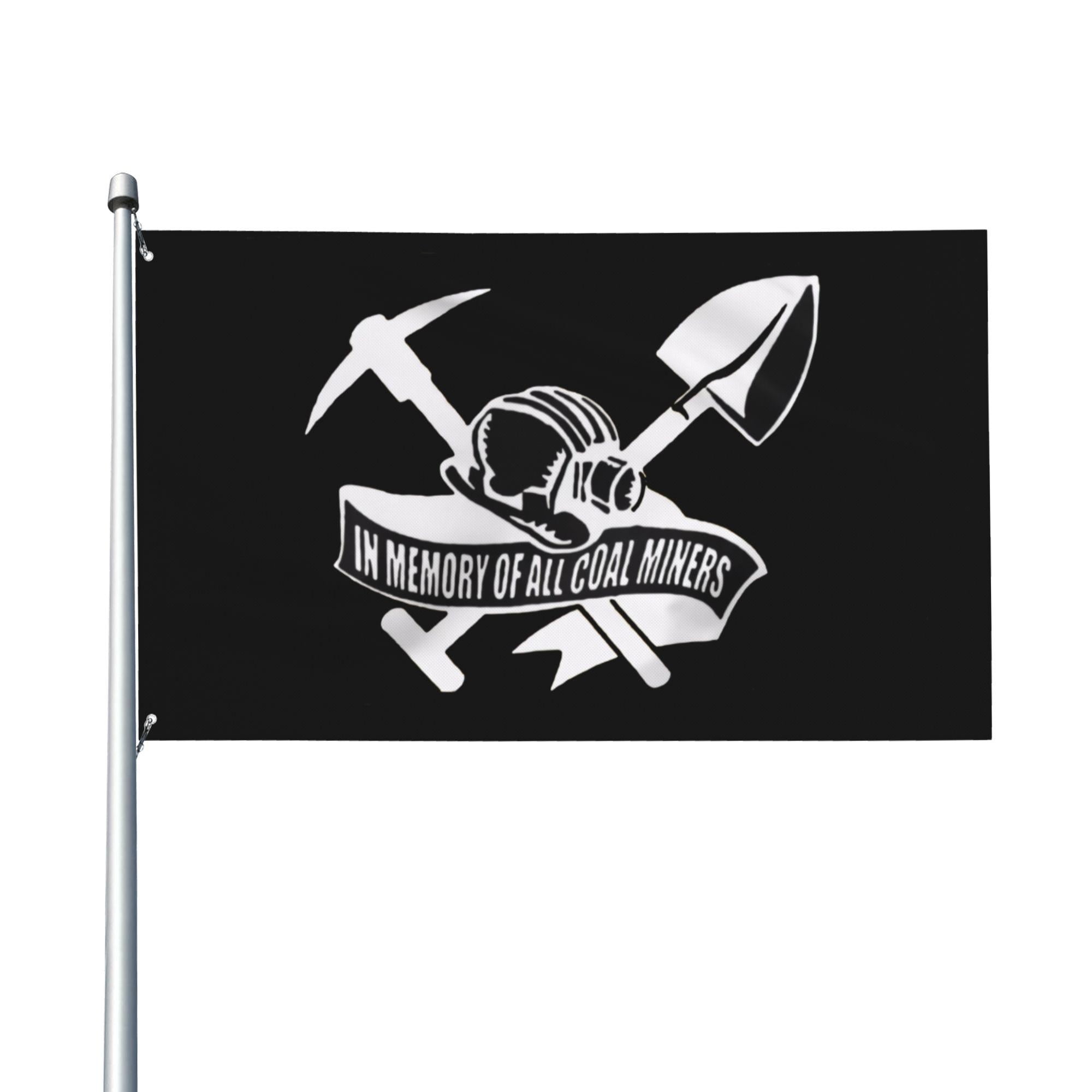 In memory of the coal miners logo Flag Outdoor Decorative Flag Garden ...