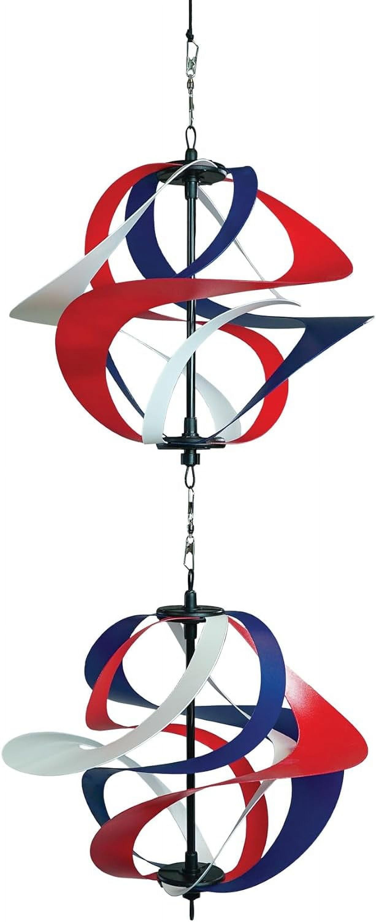 In the Breeze 2477 — Red, White and Blue Poly Double Vortex Spinner ...