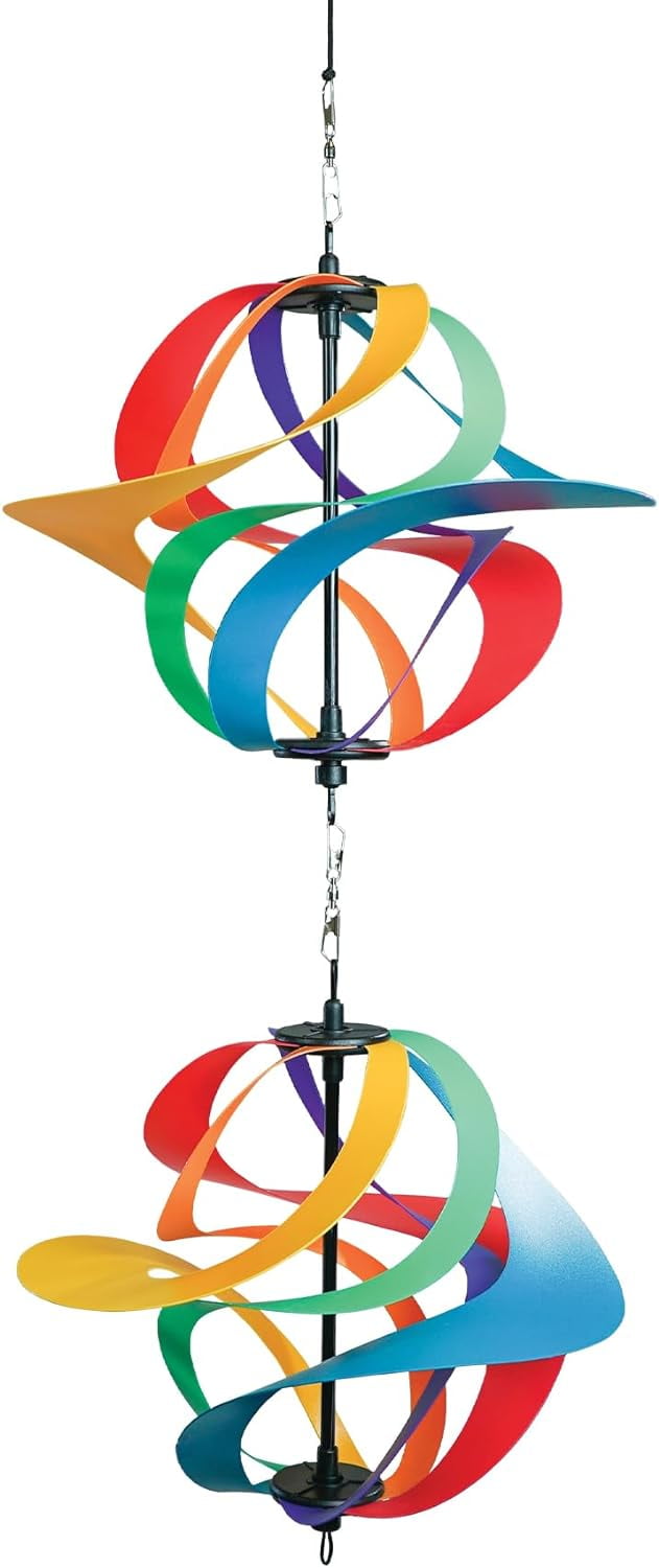 In the Breeze 2481— Rainbow Poly Double Vortex Spinner — Mesmerizing ...
