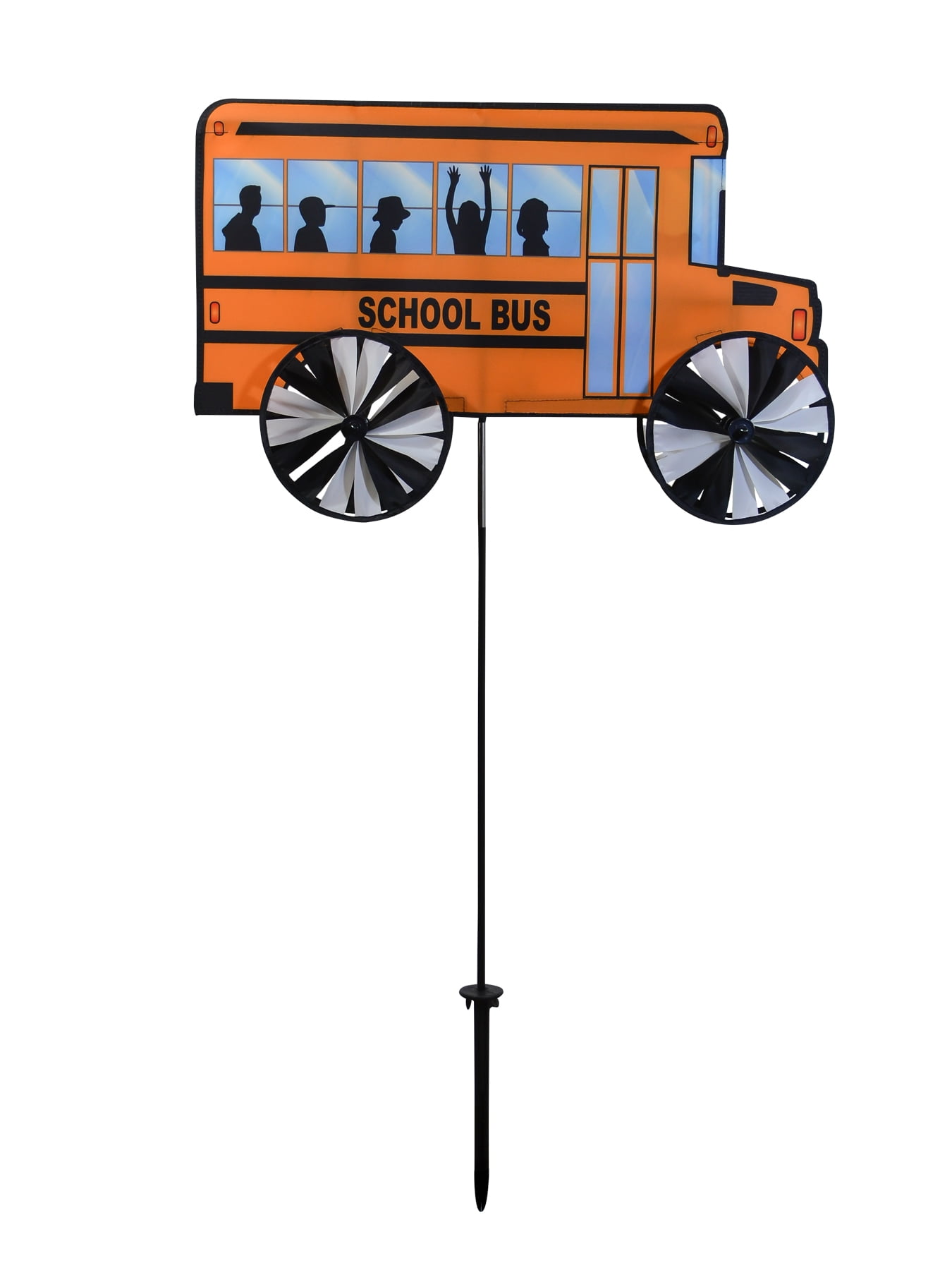 Large Outdoor In the Breeze 2512 - 24 Inch Yellow School Bus Spinner ...