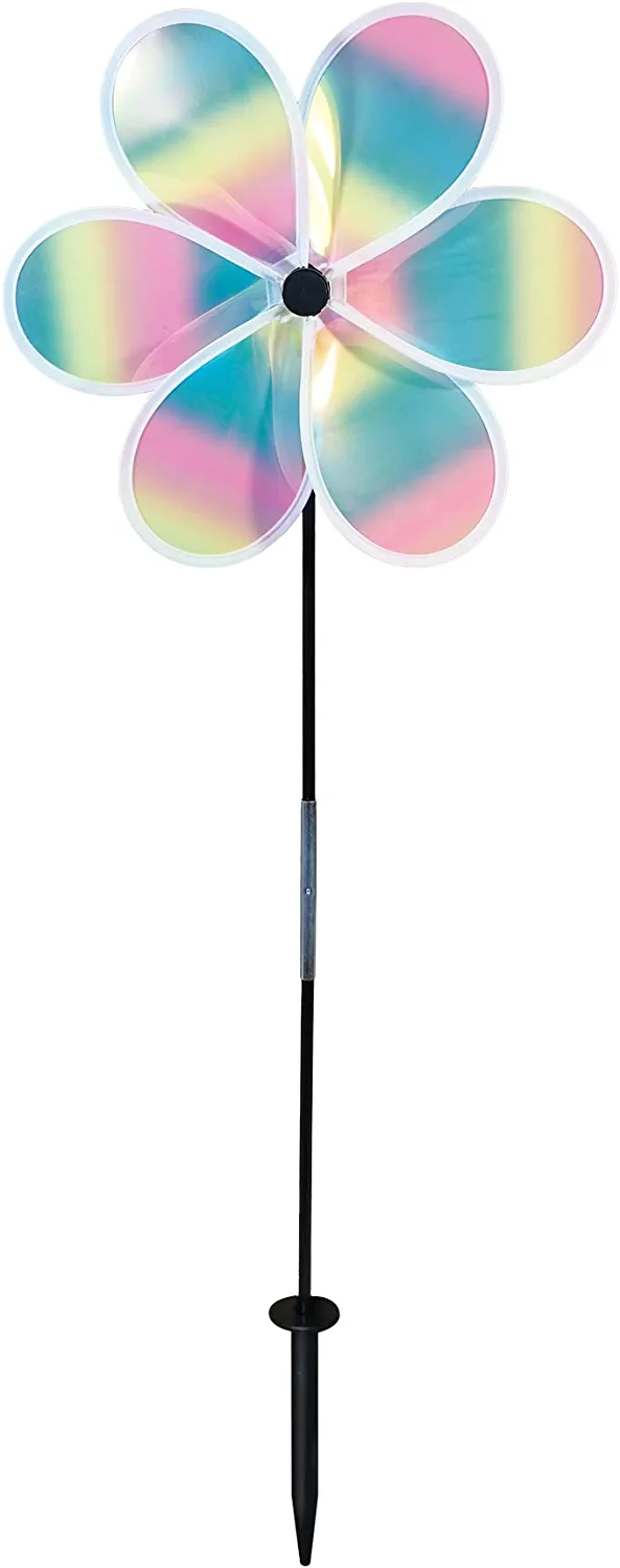 In the Breeze 2635 — 13.5-Inch Striped Iridescent Flower Spinner ...