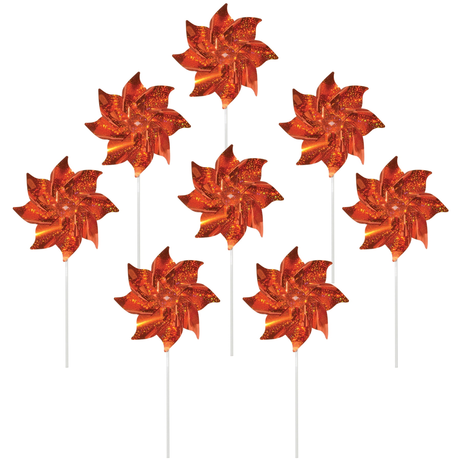 In the Breeze 2707 — Orange Mylar Pinwheels - Sparkly Orange Spinners ...