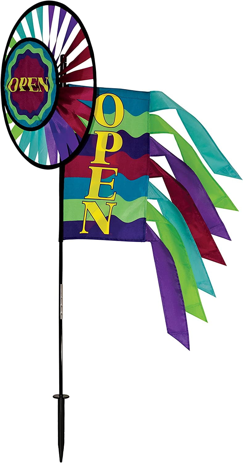 In the Breeze 2746 — Open Sign Spinner and Flag - Ground Stake Included ...