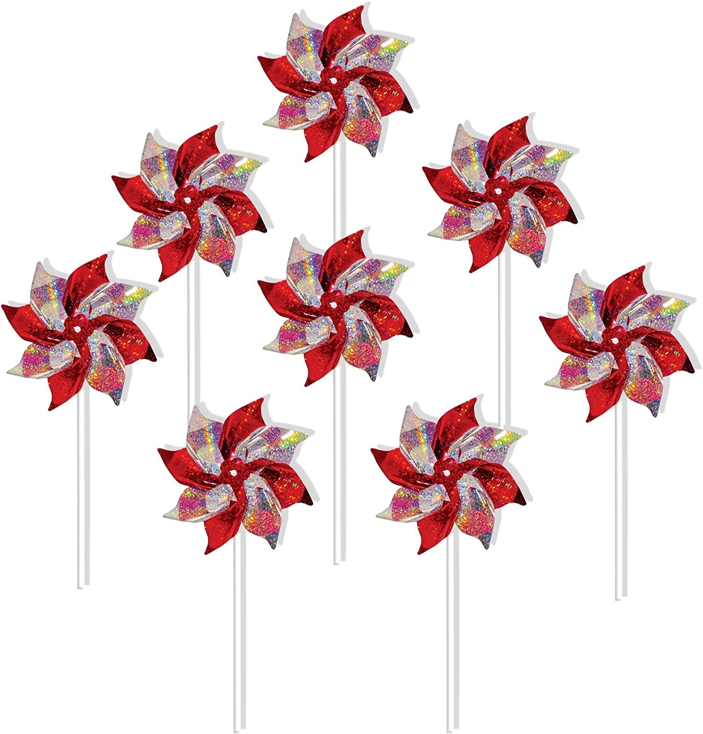 In the Breeze 2761 — Spirit Pinwheels, Red/Silver, 8", 8 Piece ...