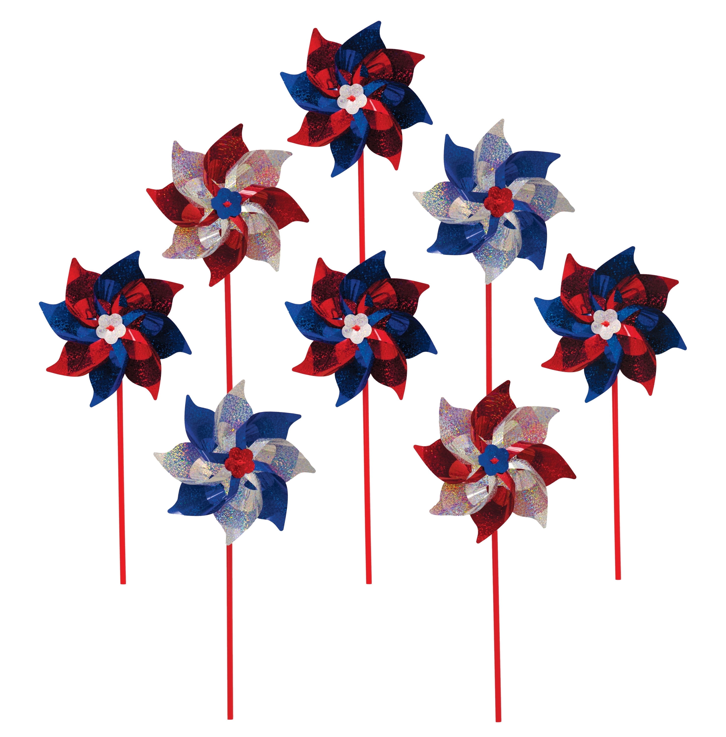 In the Breeze 2863 - Patriot Sparkle Pinwheel 8PC, 8" Colorful ...
