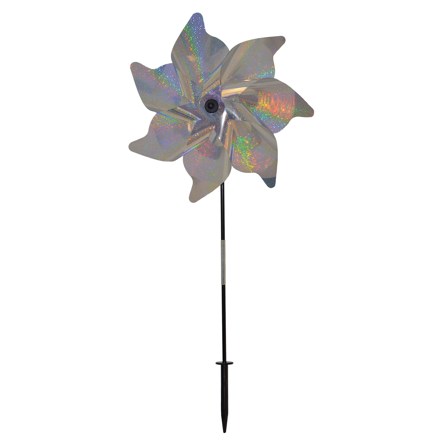 In the Breeze 2898 — Silver Sparkle Pinwheel Spinner, 18-Inch — Shiny ...