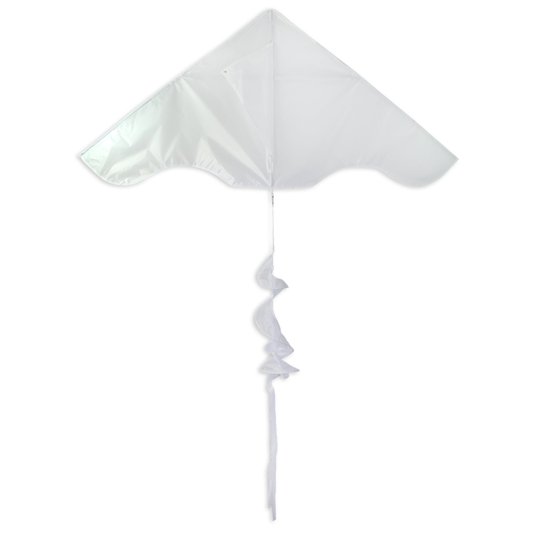In the Breeze 3248 — White 55-inch Delta Kite With Twister Tail - Easy ...