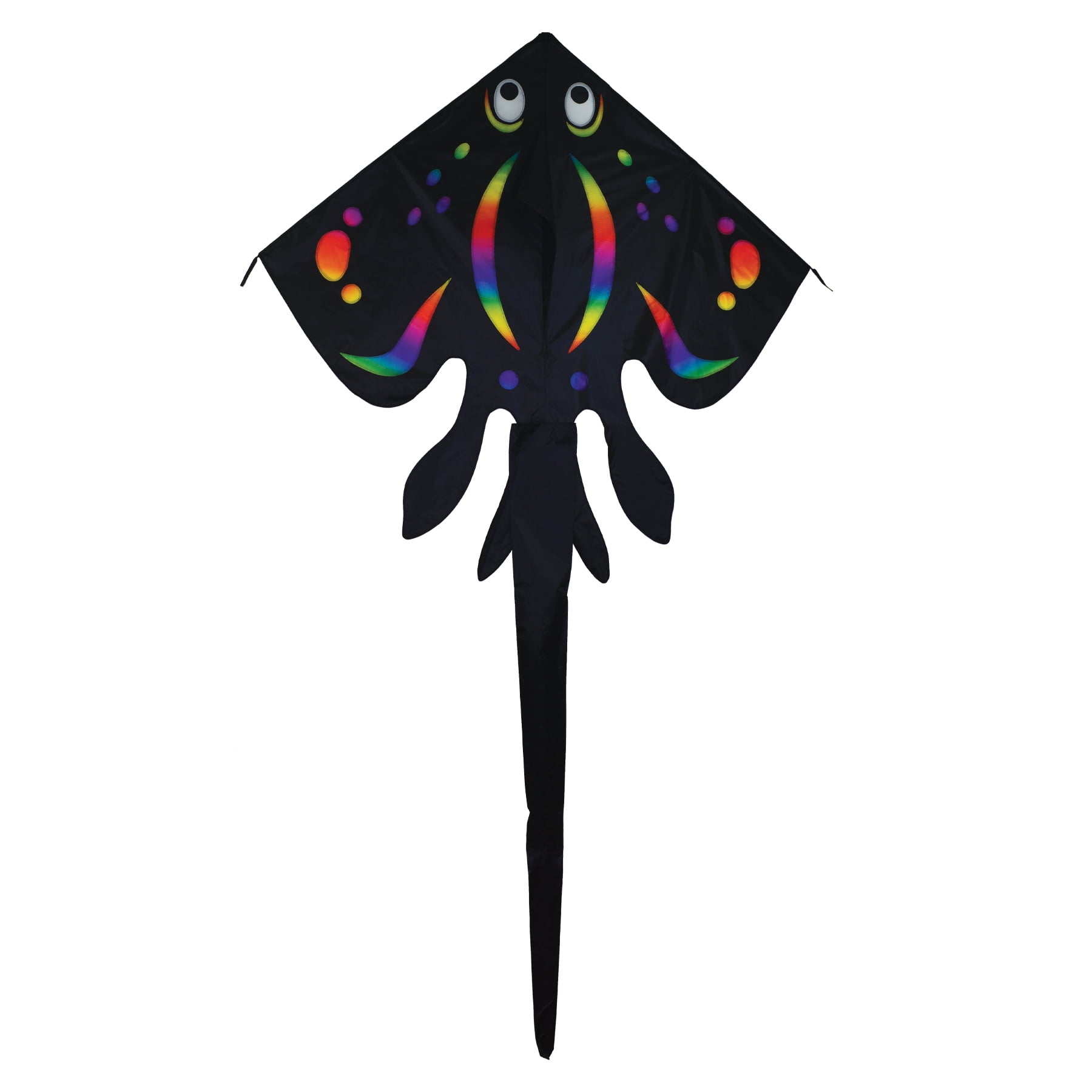 In the Breeze 3314 - 70-inch Black Stingray Ripstop Kite — Fun, Easy ...