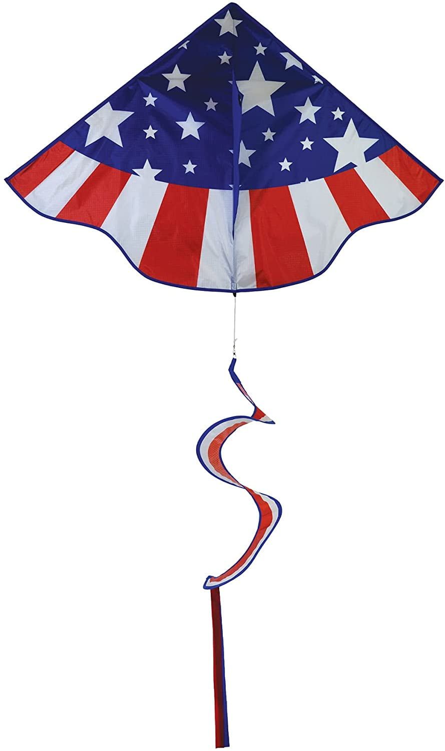 In the Breeze 3328 — Patriotic Star Delta Kite with Spinning Tail — Fun ...