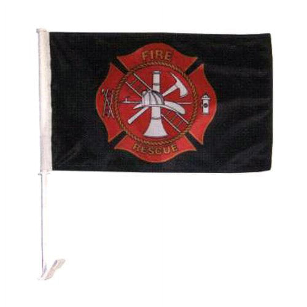 In the Breeze 3807 — Fire Rescue Car Flag — Vibrant Fire Fighter ...
