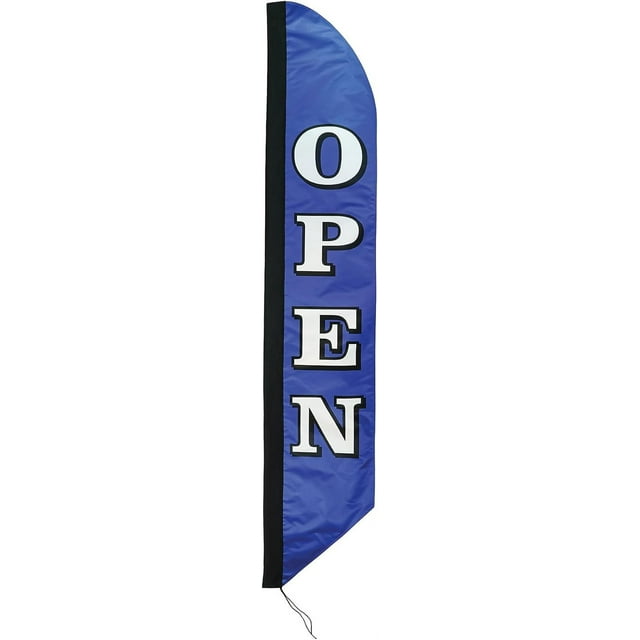 In the Breeze 4548 — 8' Heavy Duty Open Navy Double Sided Feather ...