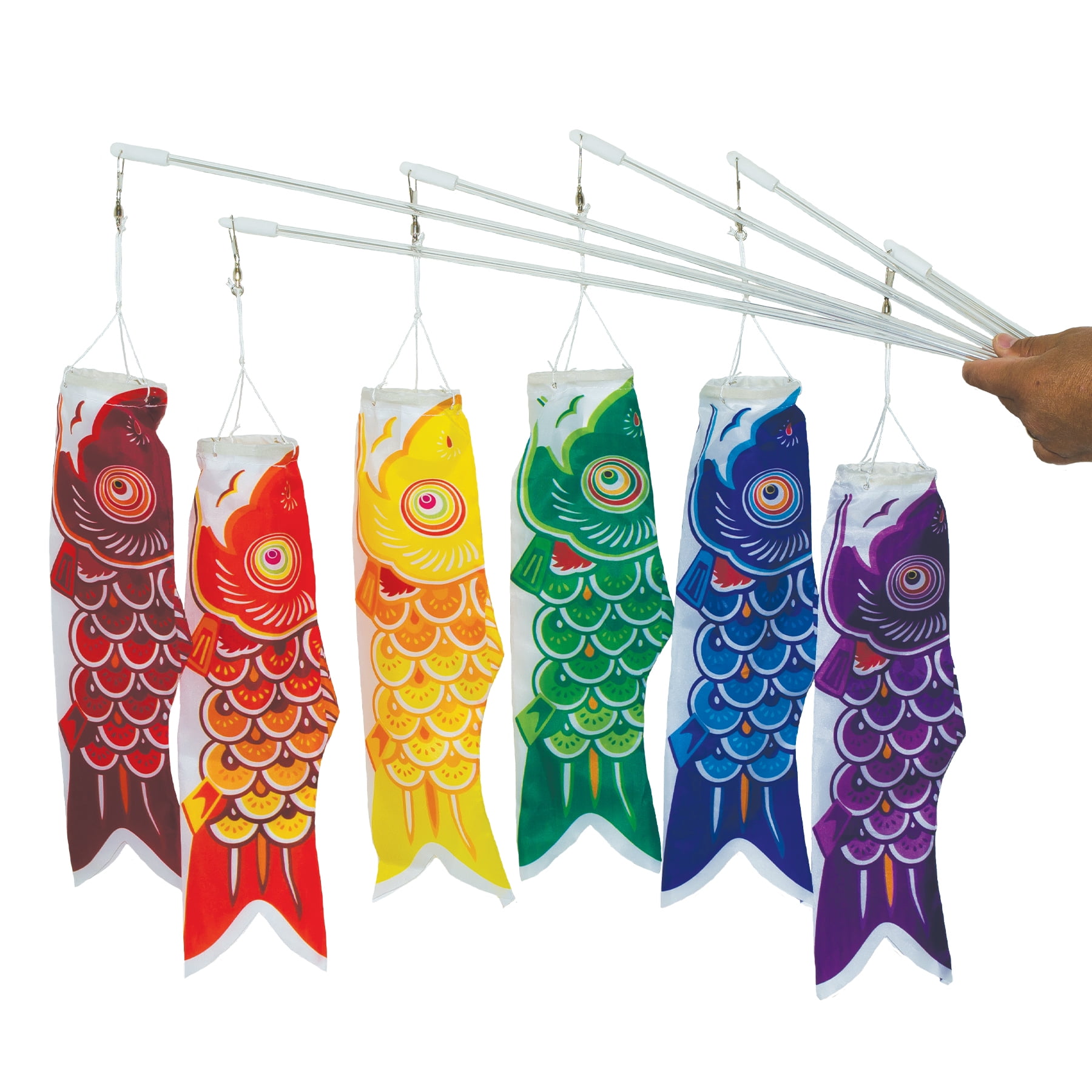 In the Breeze 4819 — Koi Fish Wand, 12-Inch, Red/Orange/Yellow/Green ...
