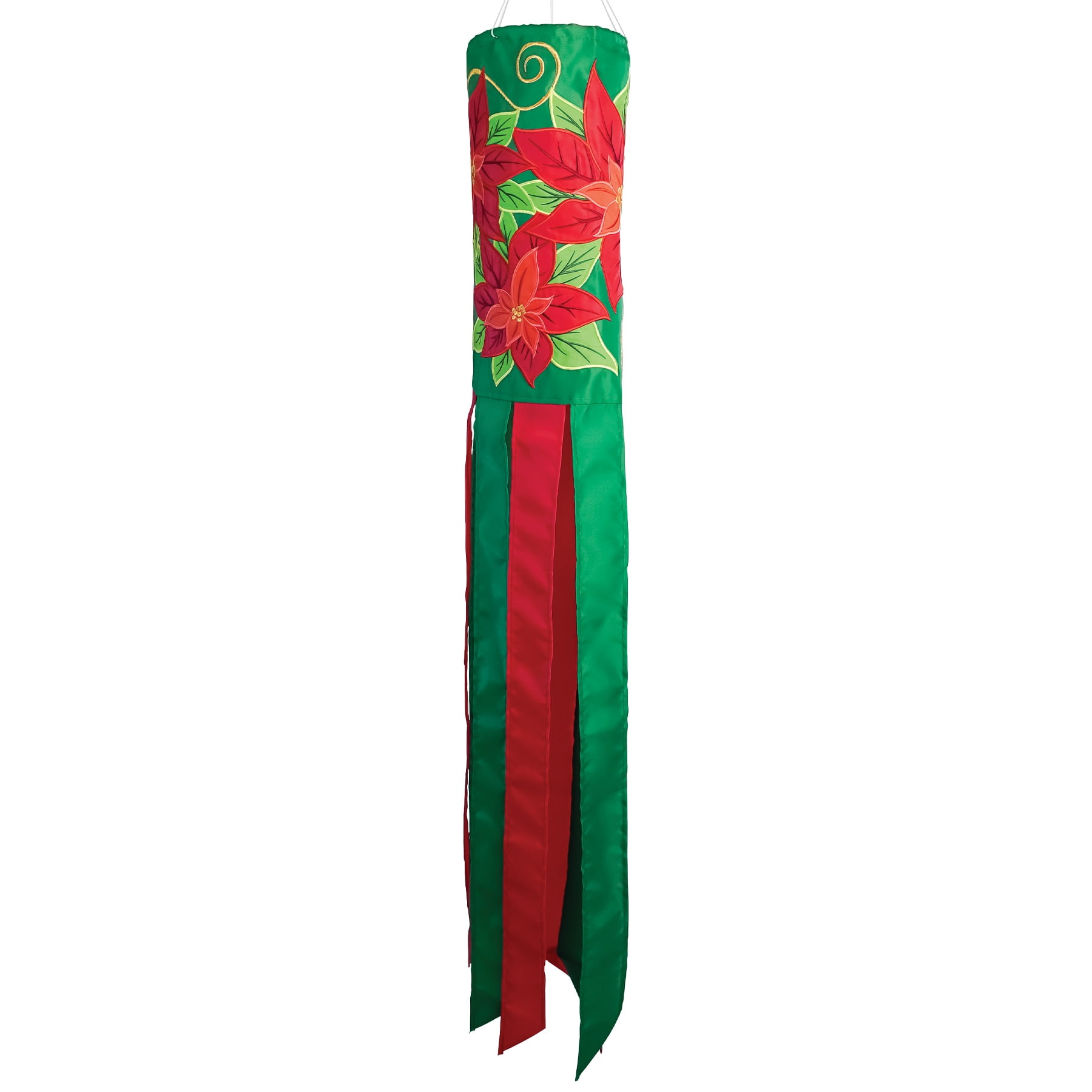 In the Breeze 5027 — Poinsettia 40-Inch Windsock — Hanging Winter ...