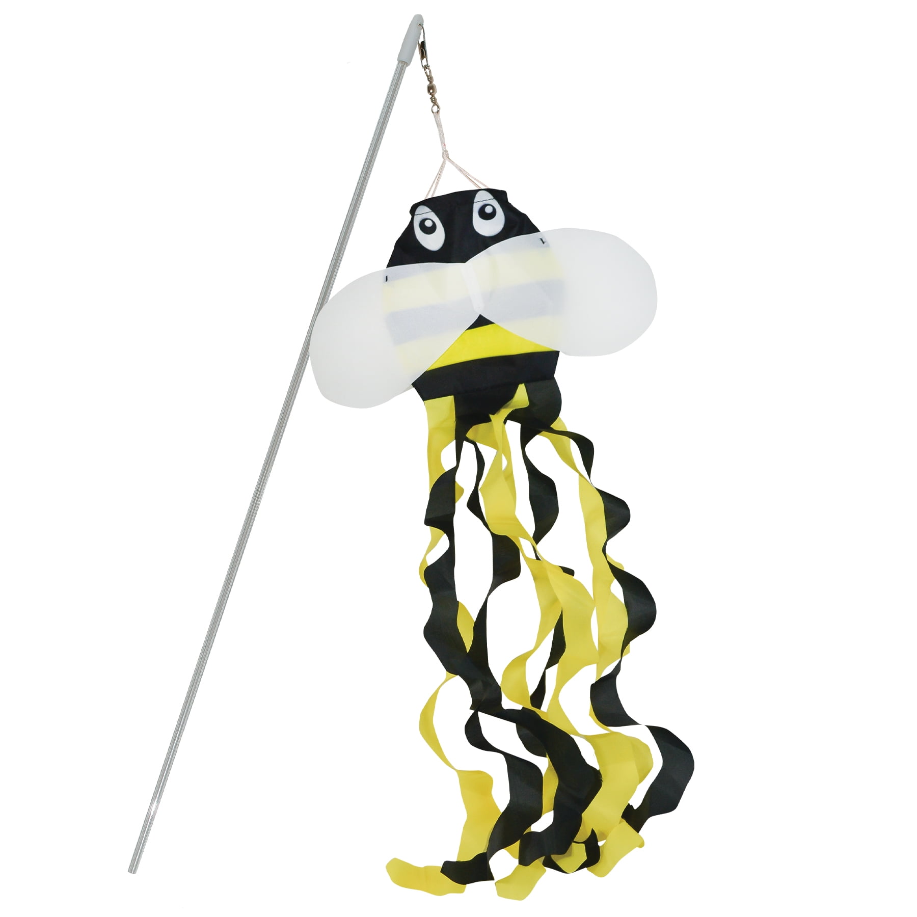 In the Breeze 5032 — Bee on Wand — Cute Hand-Held Windsock with Shatter ...