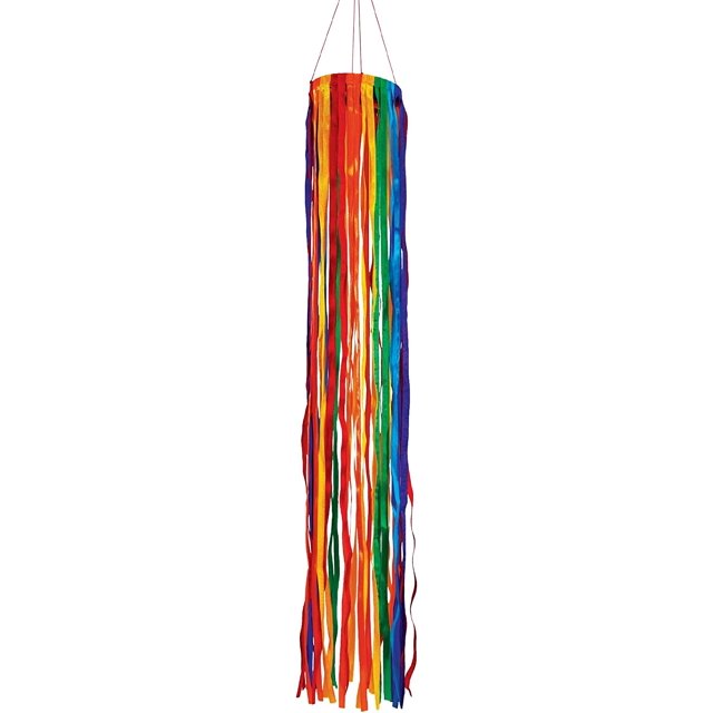 In the Breeze 5186 — 24-Inch Rainbow Ribbon Windsock - Colorful Outdoor ...