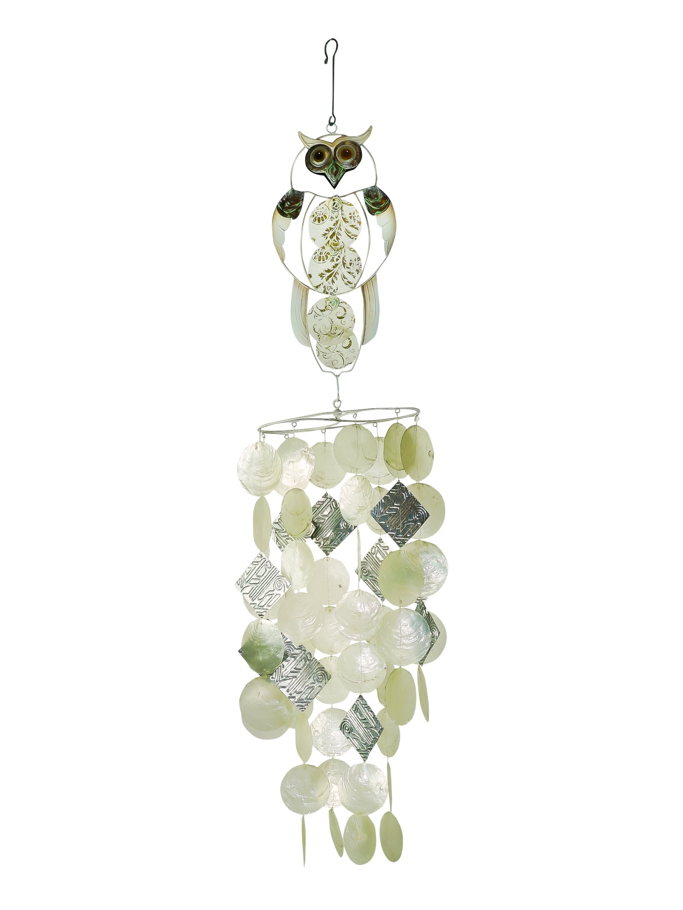 In the Breeze 7015 — Capiz Decorative Wind Chime, Owl — Melodic Beach ...