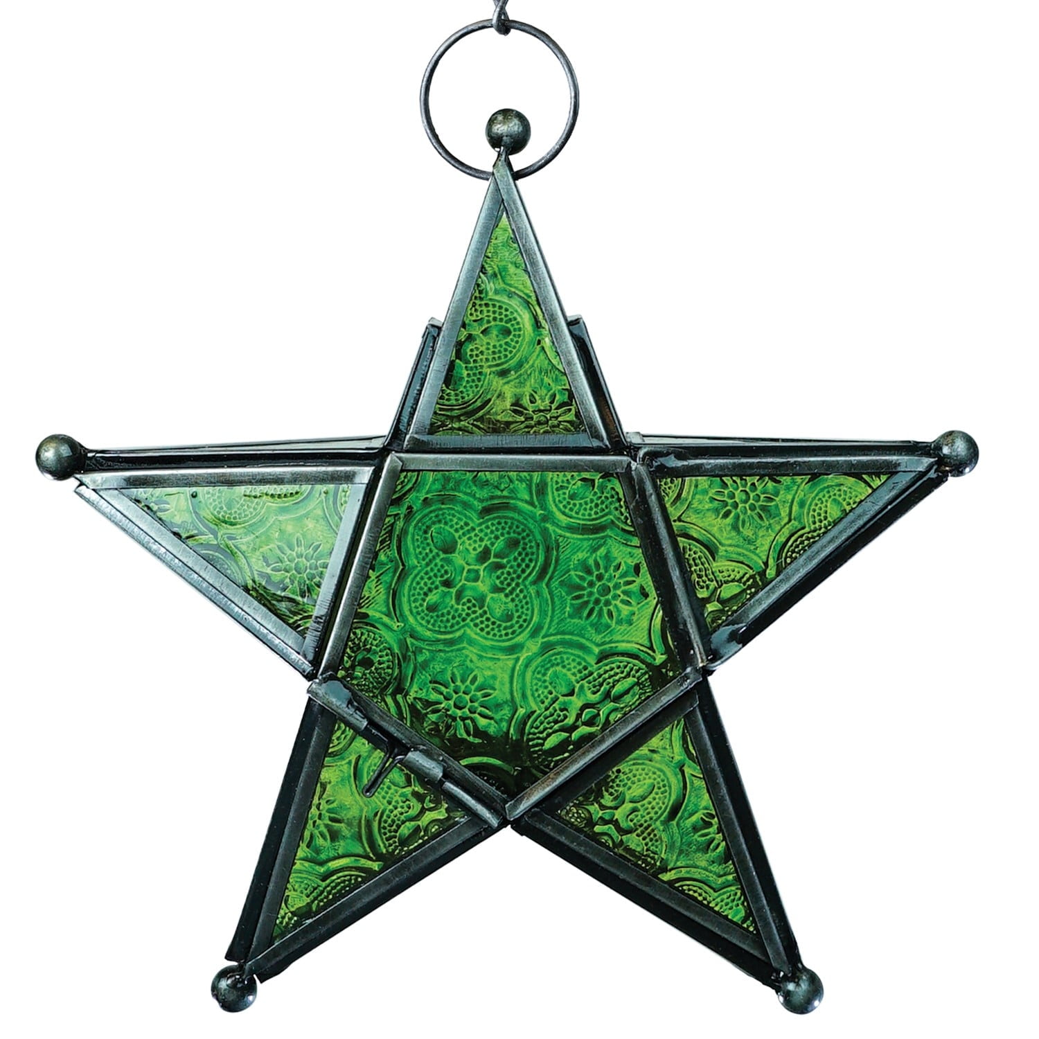 In the Breeze 9216 — Green 5-Point Star Tealight Lantern — Moroccan ...