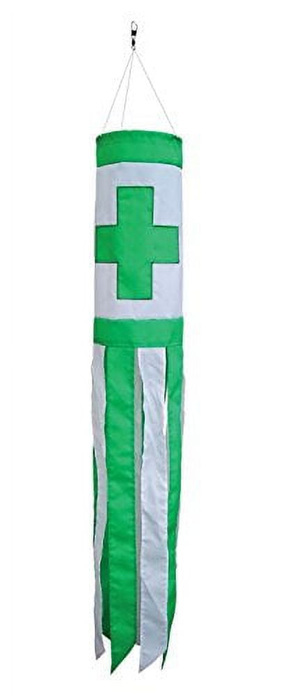 In the Breeze Green Cross 40 inch Windsock - Walmart Business Supplies