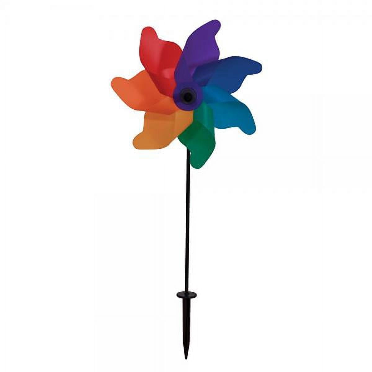 In the Breeze Rainbow Poly Petal Pinwheel Spinner, 12-Inch - Walmart.com