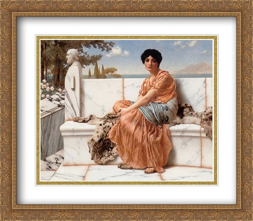 In the Days of Sappho 2x Matted 32x28 Large Gold Ornate Framed Art ...