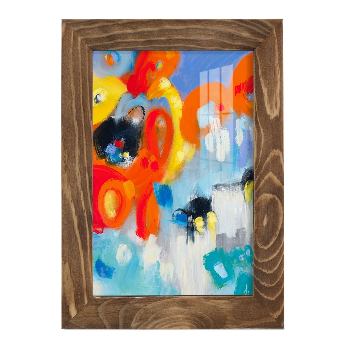 In the Loop V -Framed Print w/glass-Walnut - Walmart.com