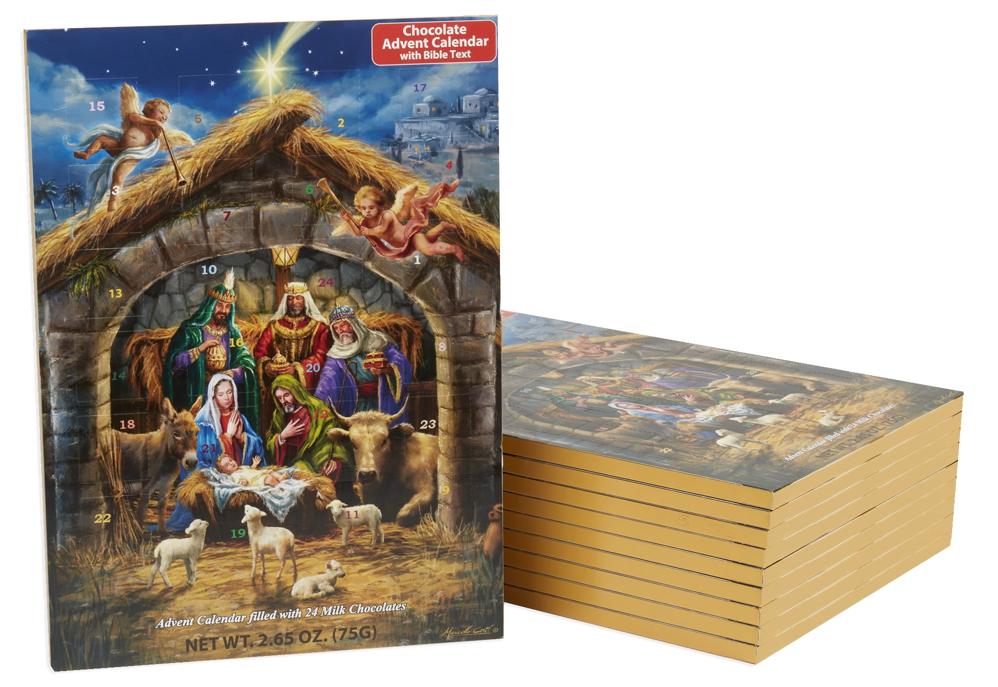 In the Manger Chocolate Advent Calendar (10-Pack) by Vermont Christmas ...