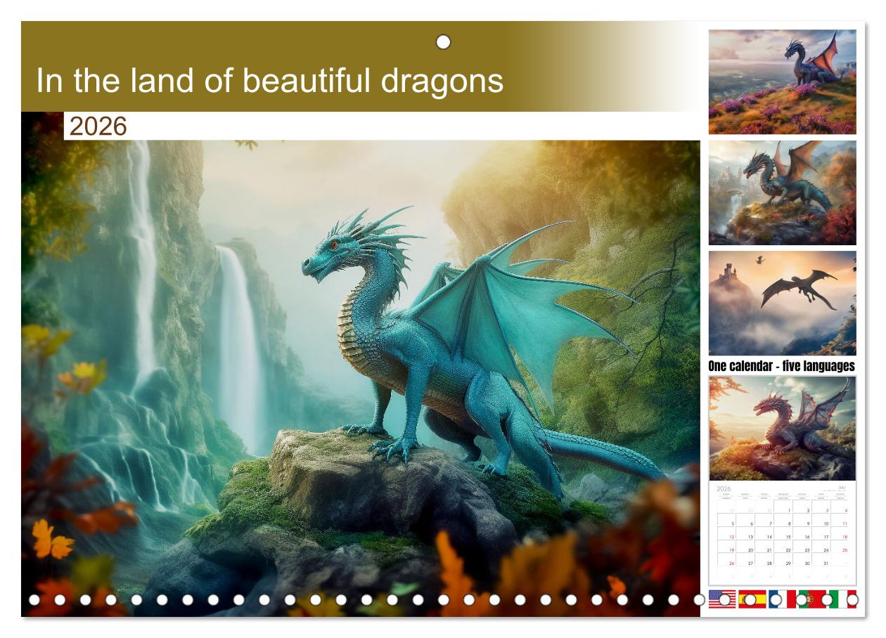 In the land of beautiful dragons (Monthly Wall Calendar 2026 16.5 x 23. ...