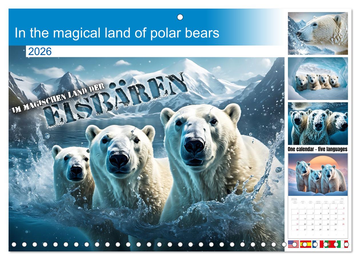 In the magical land of polar bears (Monthly Wall Calendar 2026 11.7 x ...