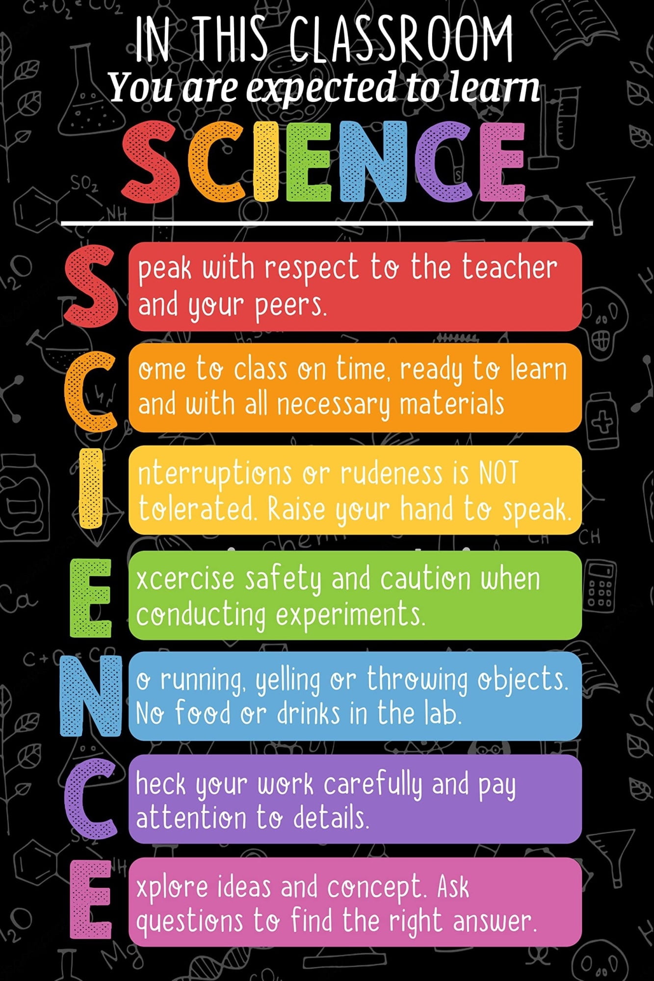 In this classroom Science Posters for Middle School Classroom Scientist ...