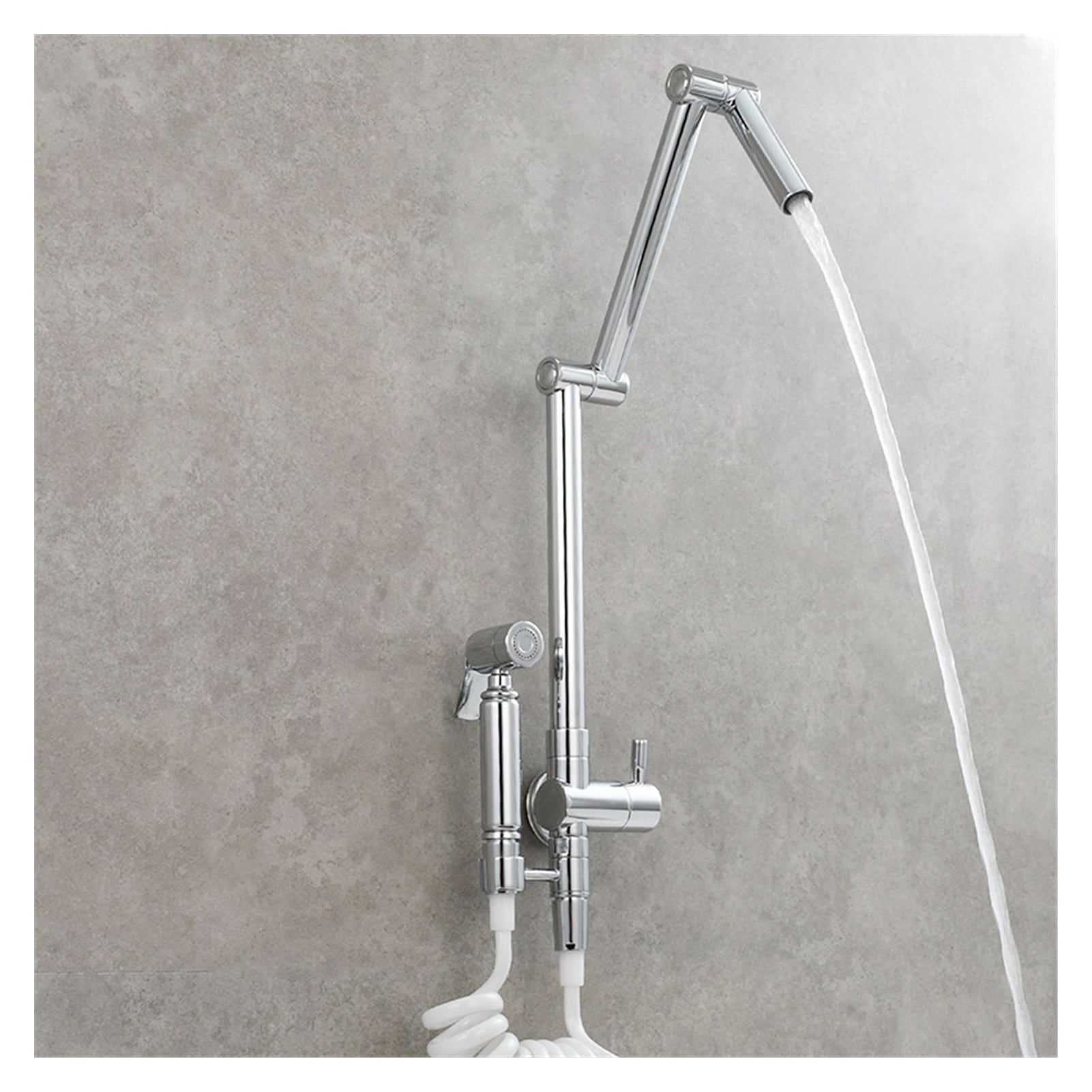 In-wall Single Cold Folding Faucet Spray Gun Set Kitchen Wash Basin ...