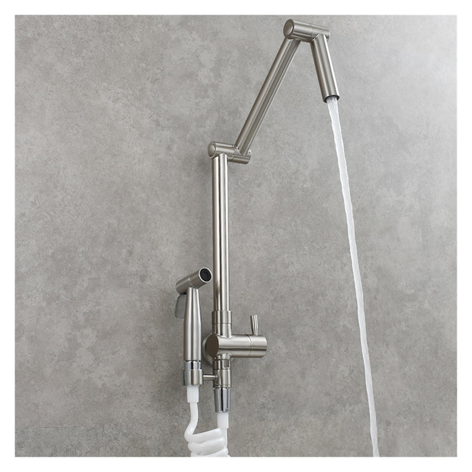 In-wall Single Cold Folding Faucet Spray Gun Set Kitchen Wash Basin ...