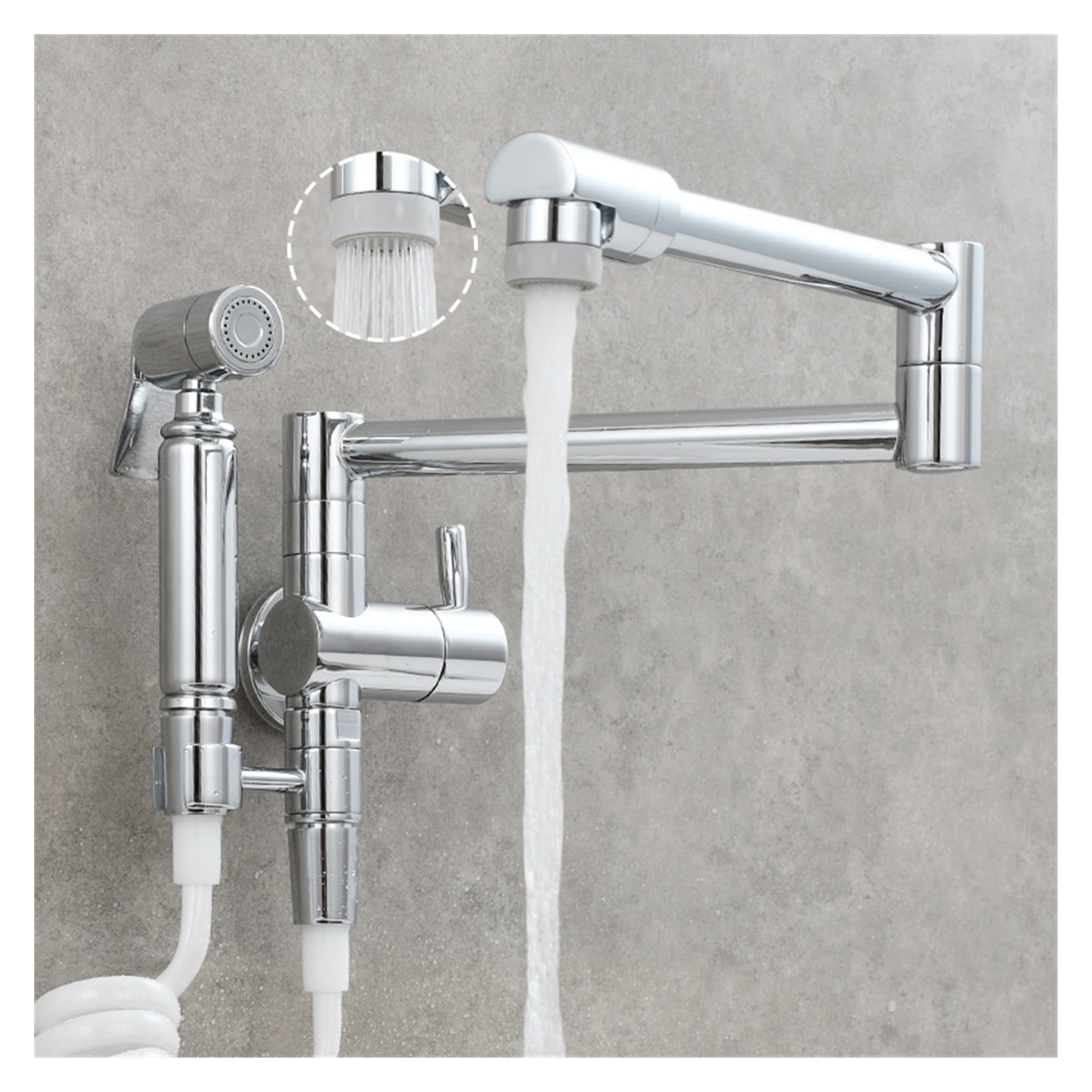 In-wall Single Cold Water Faucet Foldable Faucet Mop Pool Laundry Pool ...