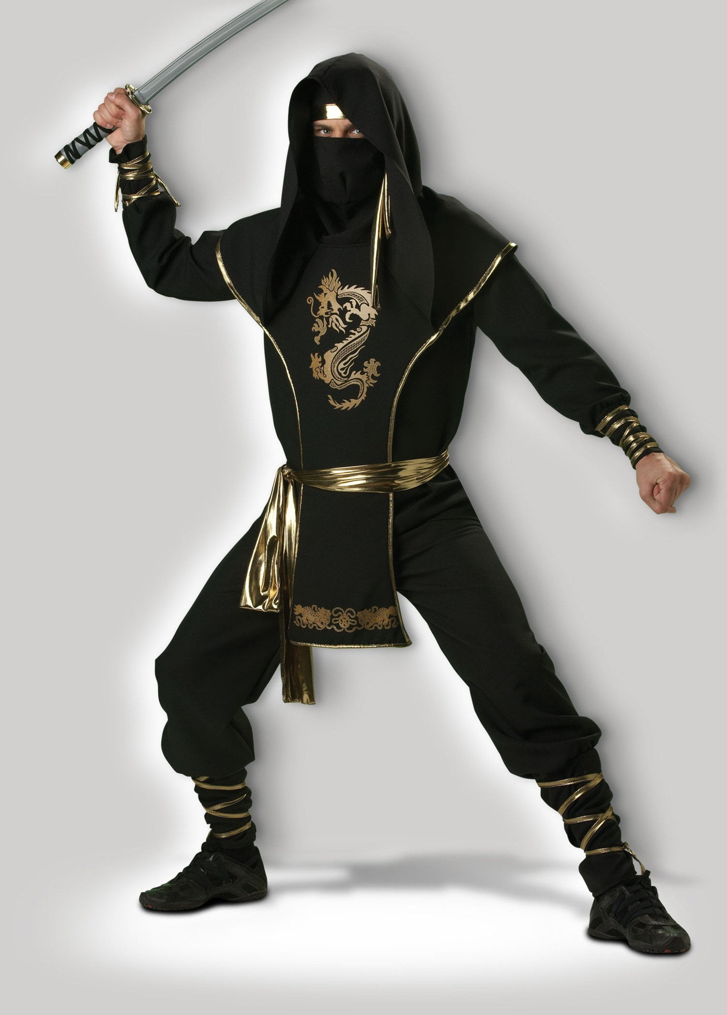 InCharacter Costumes Men's Ninja Warrior Costume (Black, X-Large) - Walmart.com