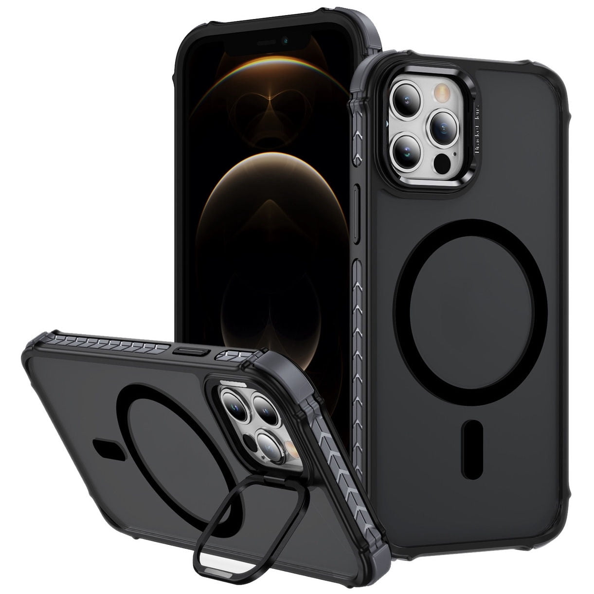 InFrame Series Shatterproof MagSafe Case with Camera Ring Stand for ...