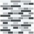 InHome Smoked Glass 10 in. x 10 in. Peel and Stick Resin Backsplash ...