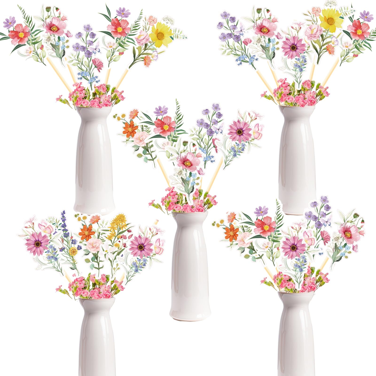 InIsaJace Wildflower Table Centerpieces Sticks - 24PCS Flower Table ...