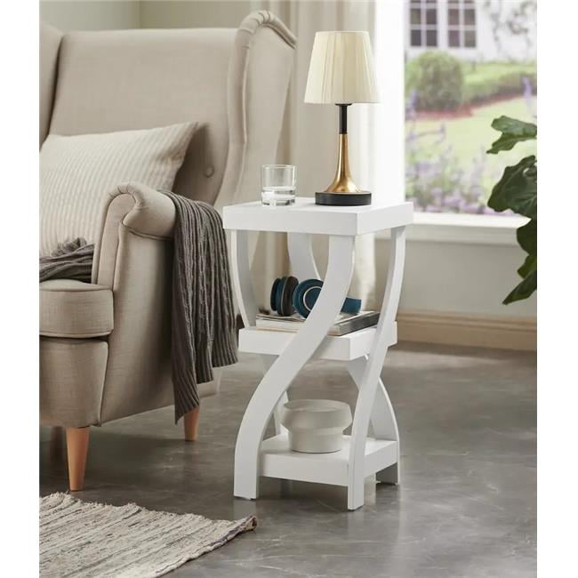 InRoom Furniture 2003WH-E 12 x 12 x 23 in. Side Table, White - Walmart.com