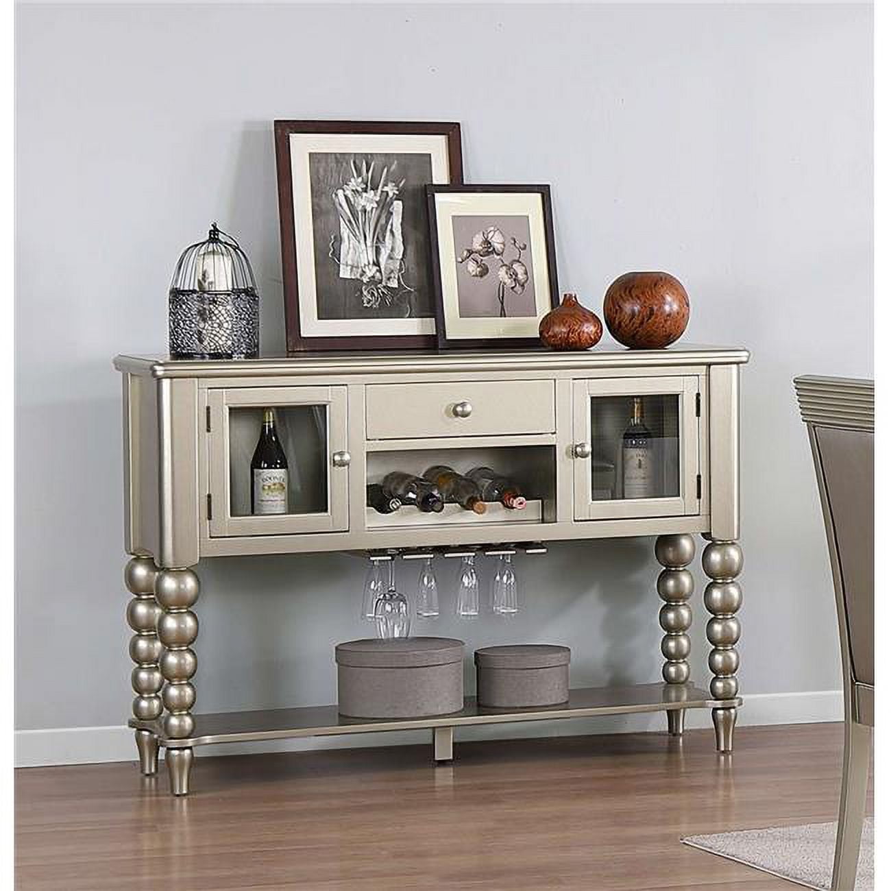 InRoom Furniture C6501 Console Table, Champagne - Walmart.com
