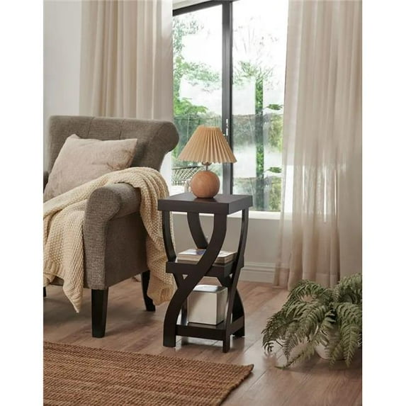 InRoom Furniture Side Table, Espresso - Walmart.com