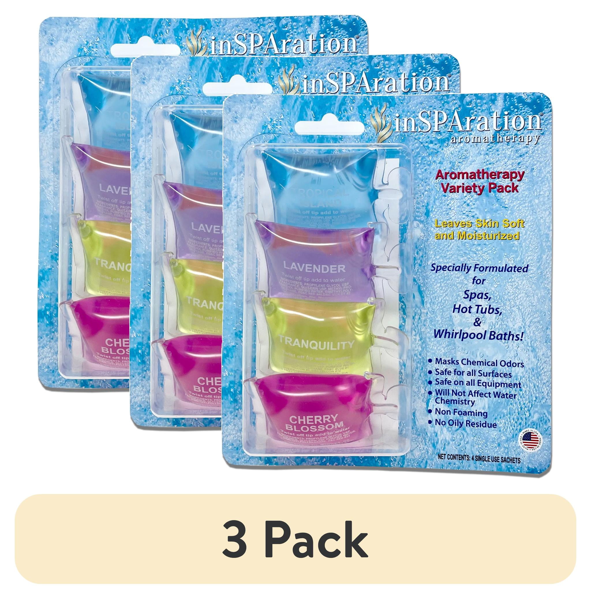 (3 pack) InSPAration Spa & Bath Aromatherapy Liquid Variety Pack, 4 ...