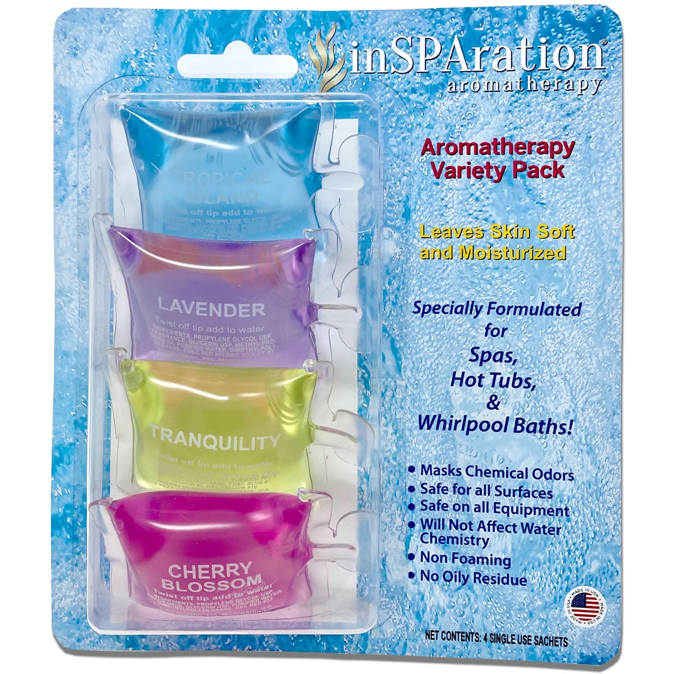 inSPAration Relaxing Aromatherapy Spa and Bath, Assorted Pillow Packets ...