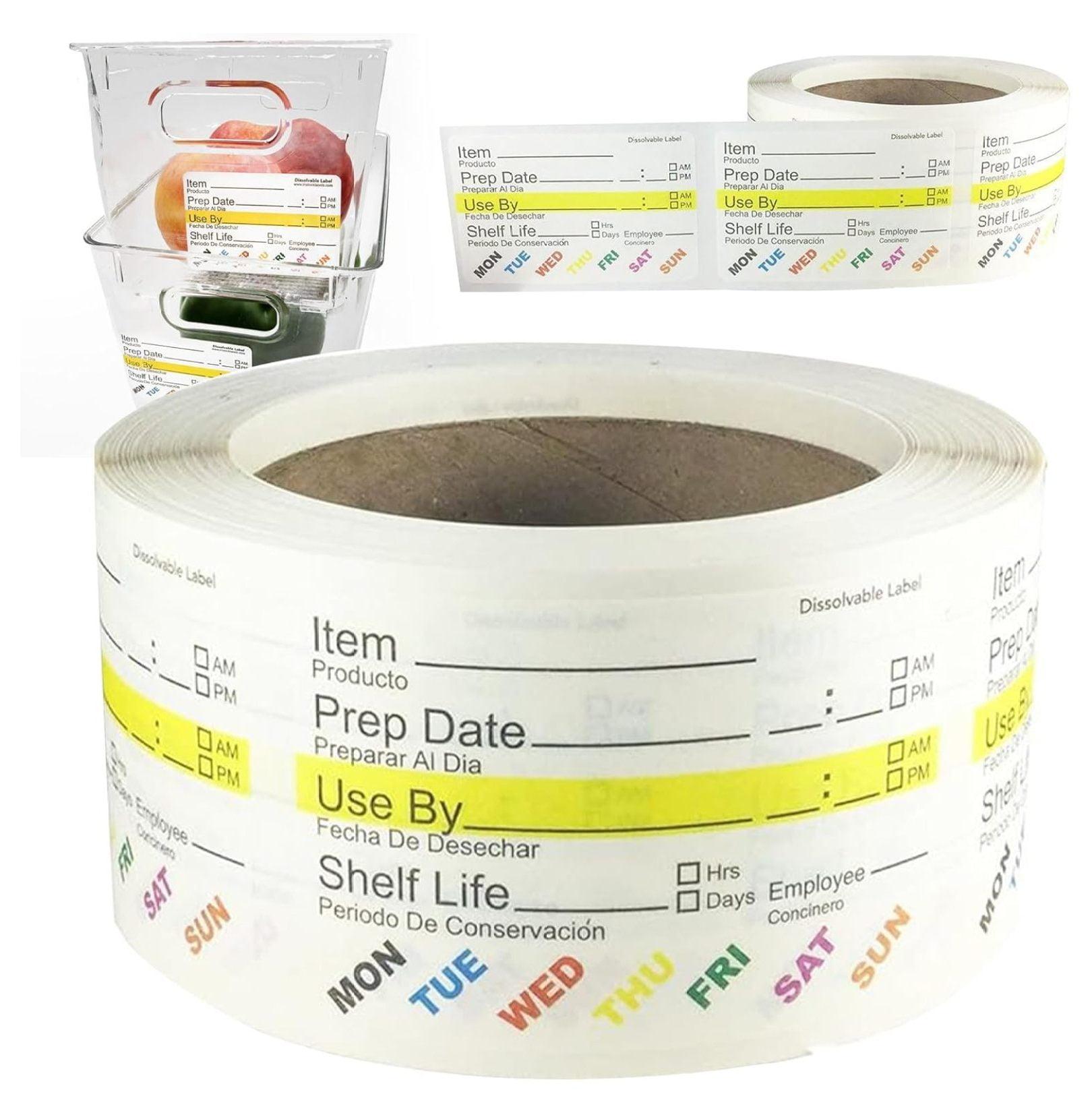 InStockLabels Dissolvable Food Labels - 2” x 3” (500 Labels) - Rotation ...