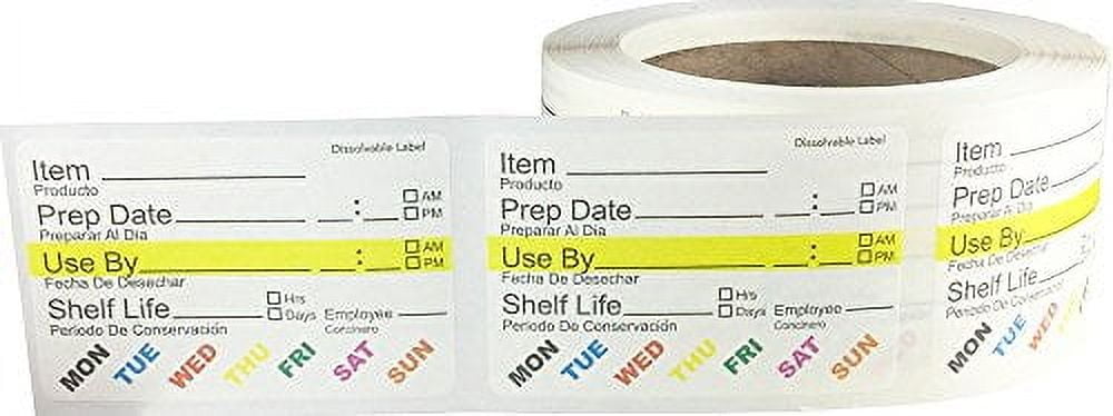InStockLabels Dissolvable Food Labels, Adhesive Stickers - 2” x 3 ...