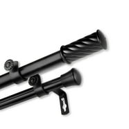 Tulip 1" Double Curtain Rod 66-120 inch - Bronze - Walmart.com