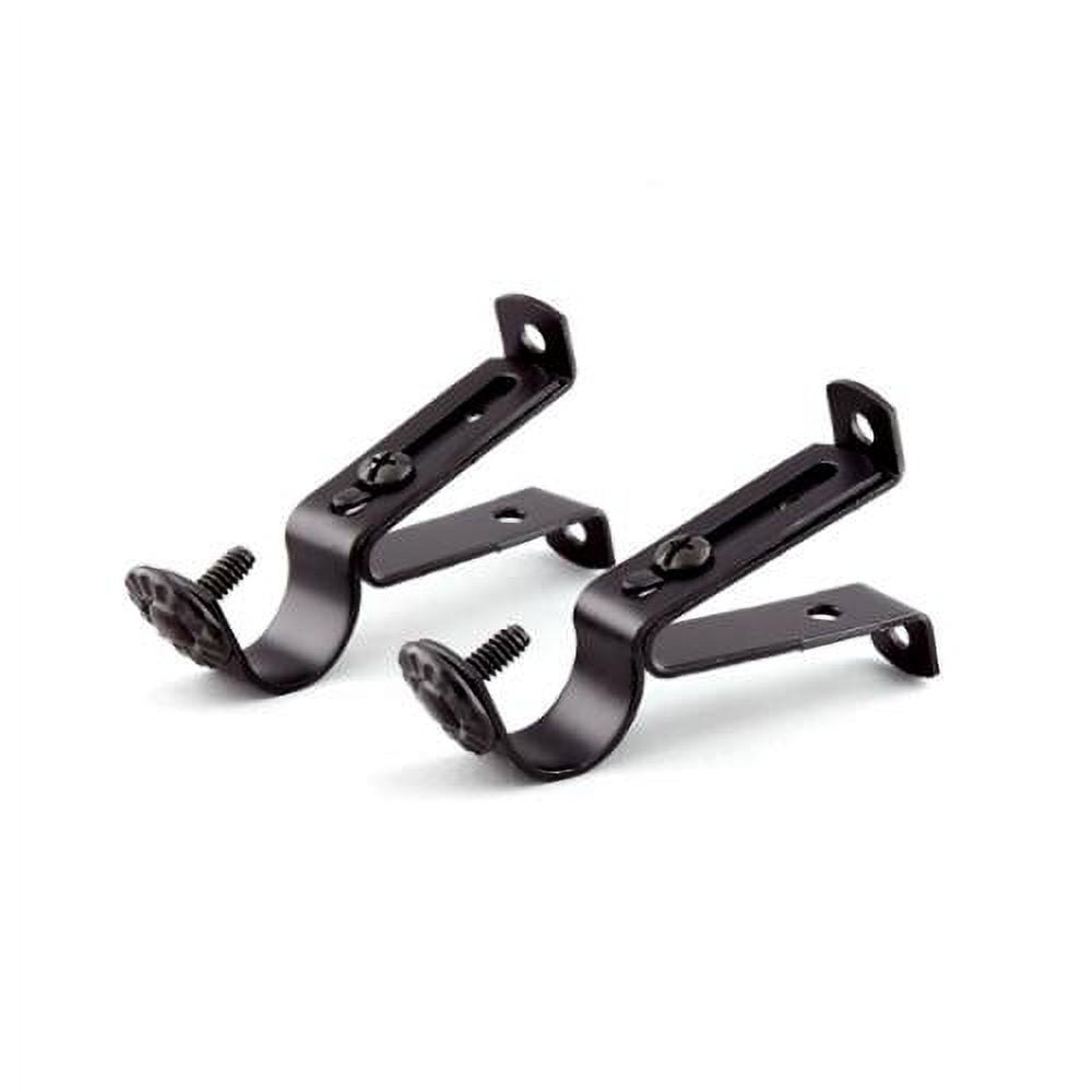 InStyleDesign Pair of Brackets for 3/4 inch Rod - n/a Cocoa Brown ...
