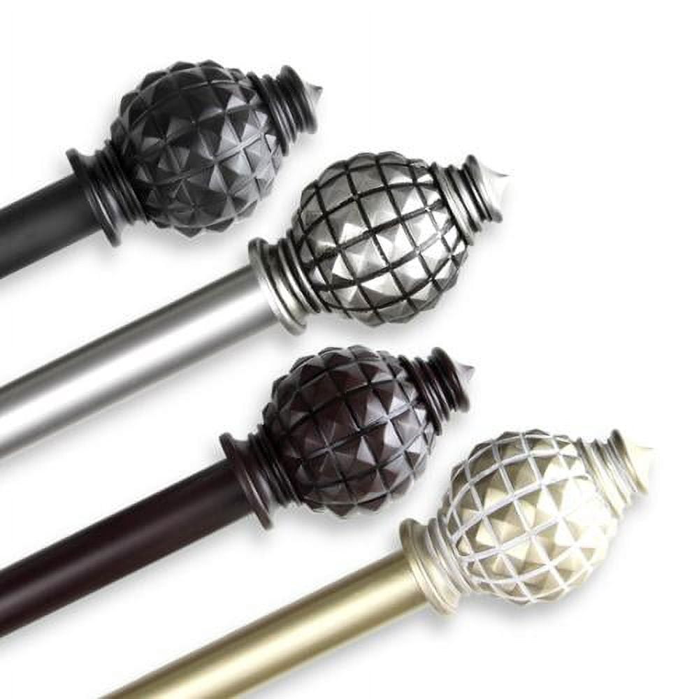 InStyleDesign Thalia Adjustable Curtain Rod satin nickel 66 to 120 inch ...