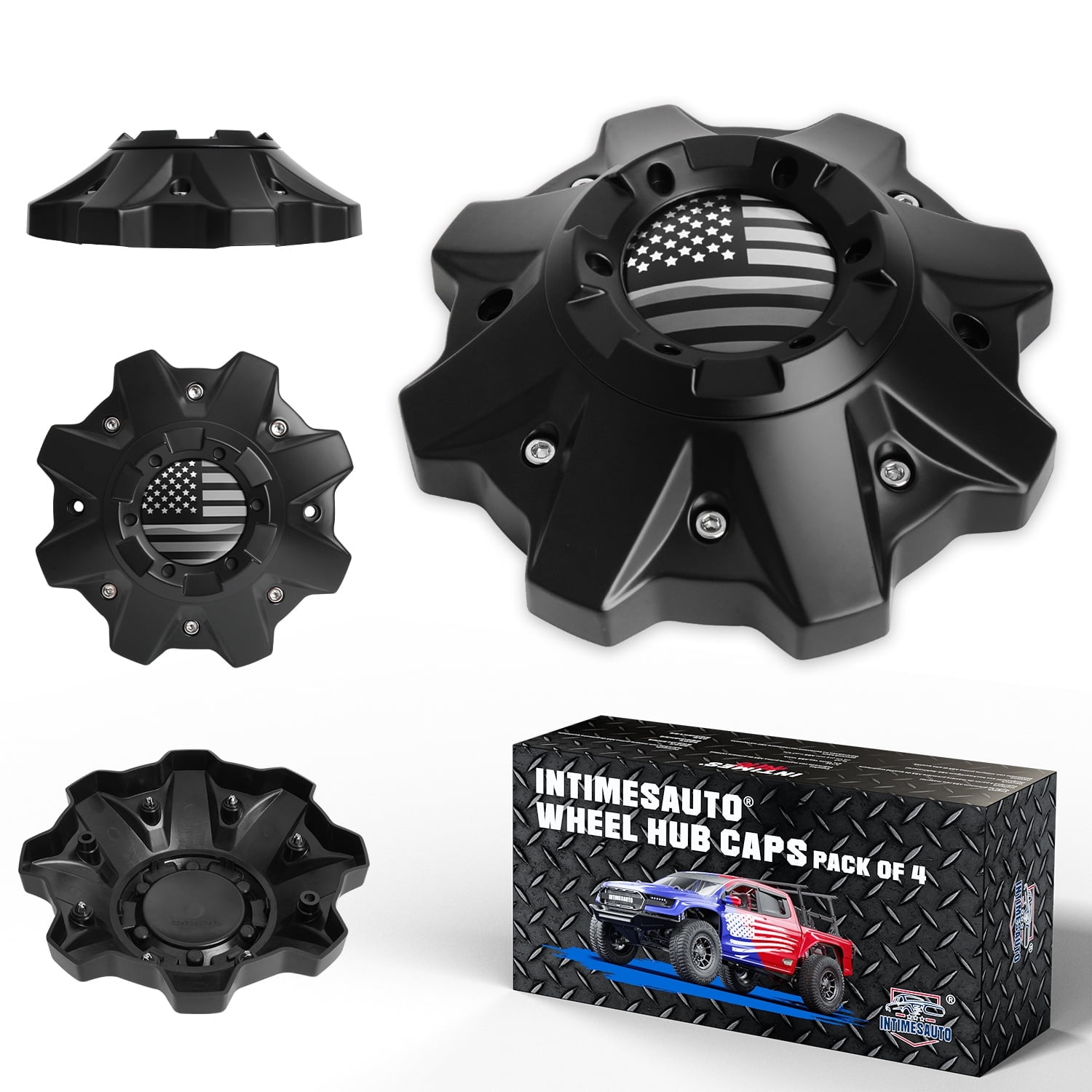 InTimesAuto Wheel Center Hub Caps for Fuel Offroad Replacement Center ...